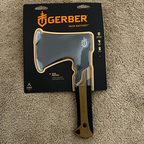 Gerber | Other | Gerber Pack Hatchet Camping Axe Coyote Brown Handleblack Blade New | Poshmark